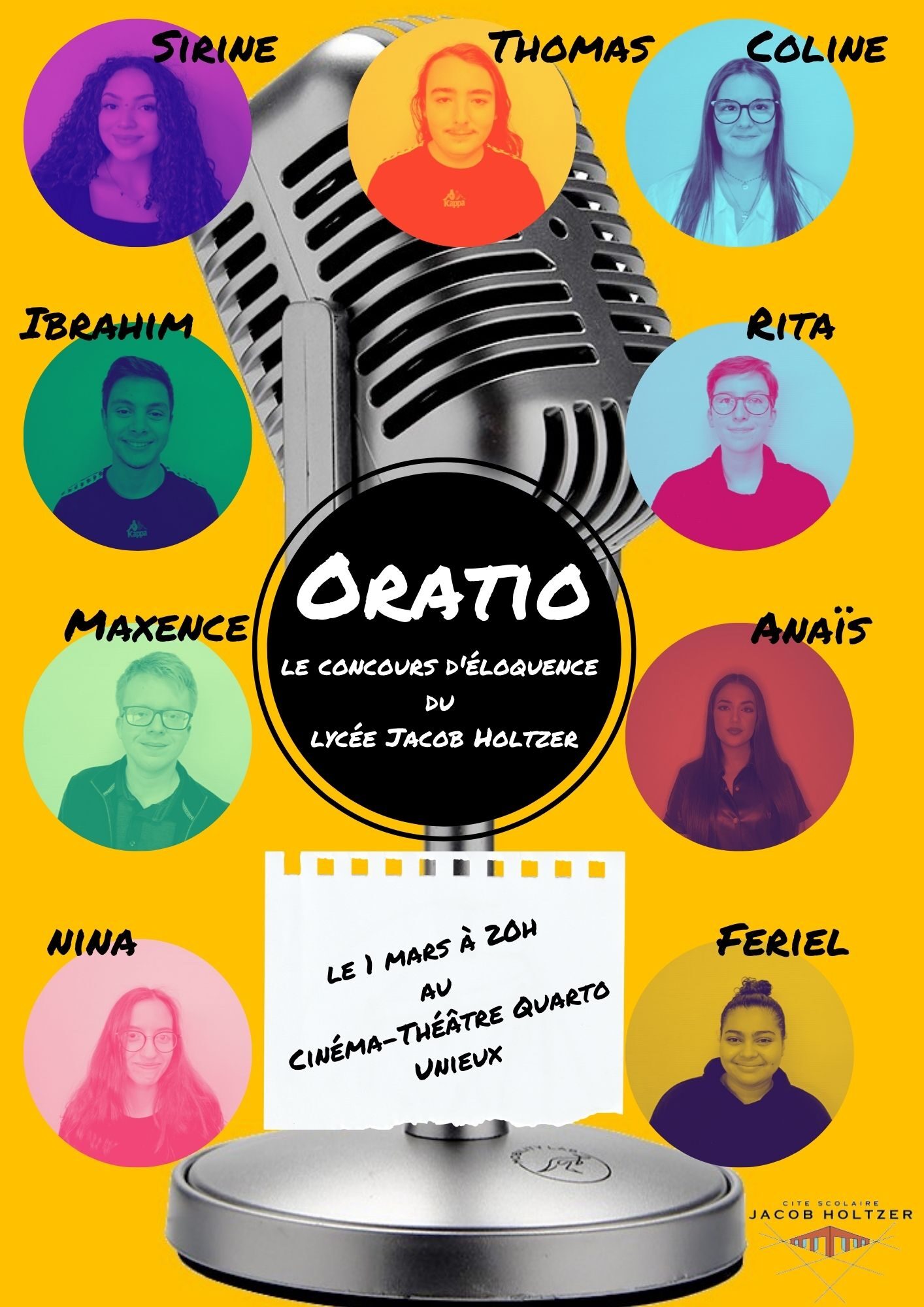 En route pour le concours d’éloquence du lycée Jacob Holtzer ...