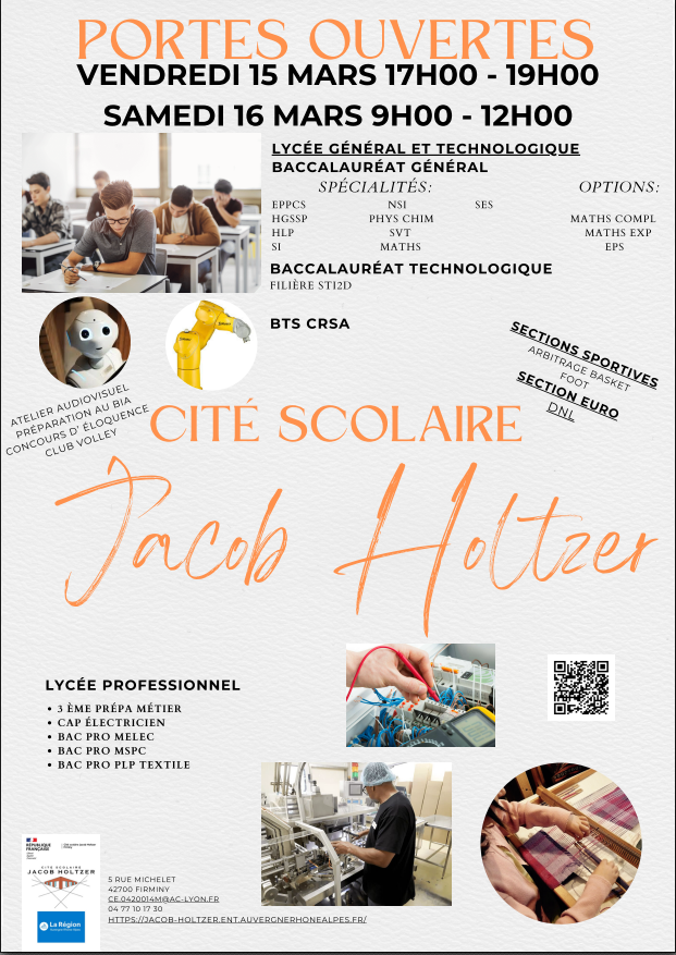 JPO Cité scolaire Jacob Holtzer - Actualités - Cité scolaire Jacob Holtzer